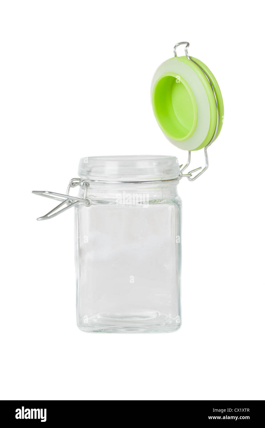Empty glass jar Stock Photo - Alamy