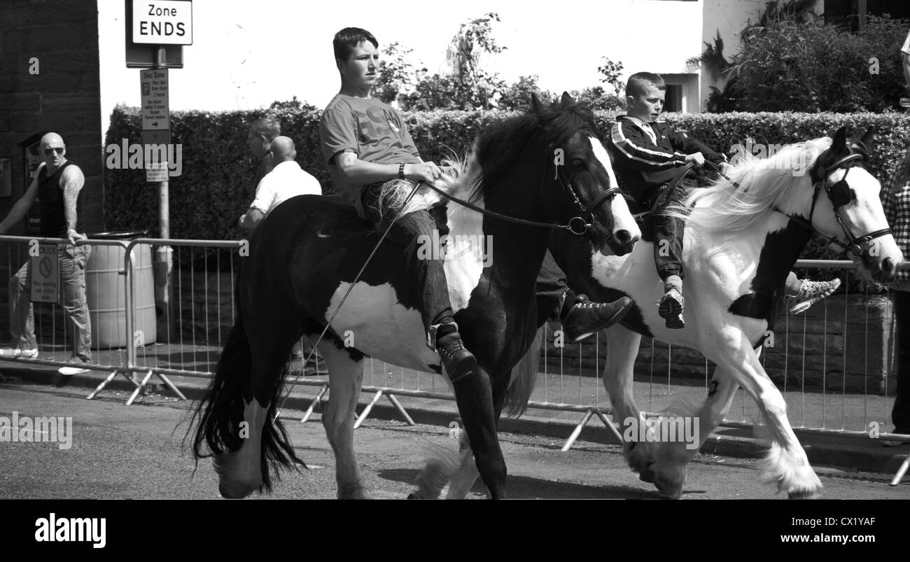 the annual gypsy horse fair in Appleby, westmorland, northwest england ...