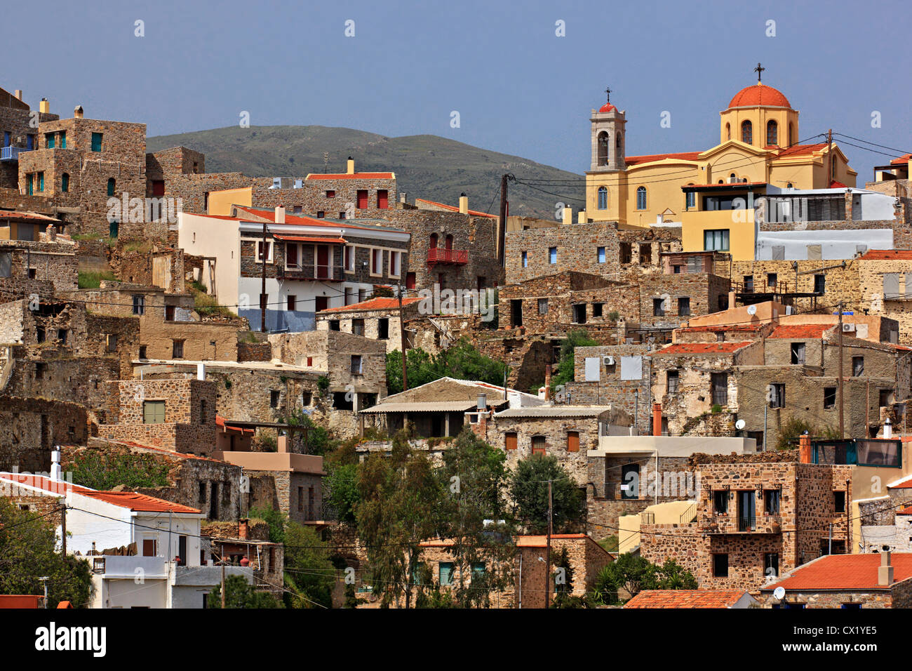 Volissos, one of the most beautiful villages of Chios, on the northeast ...