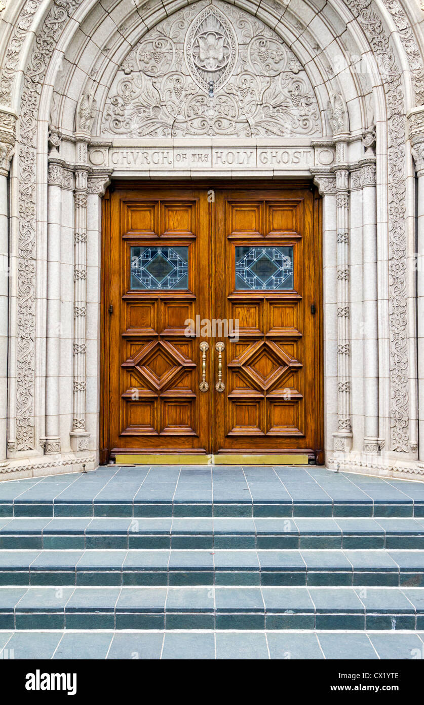 Carved wooden door catholic church hi-res stock photography and images ...