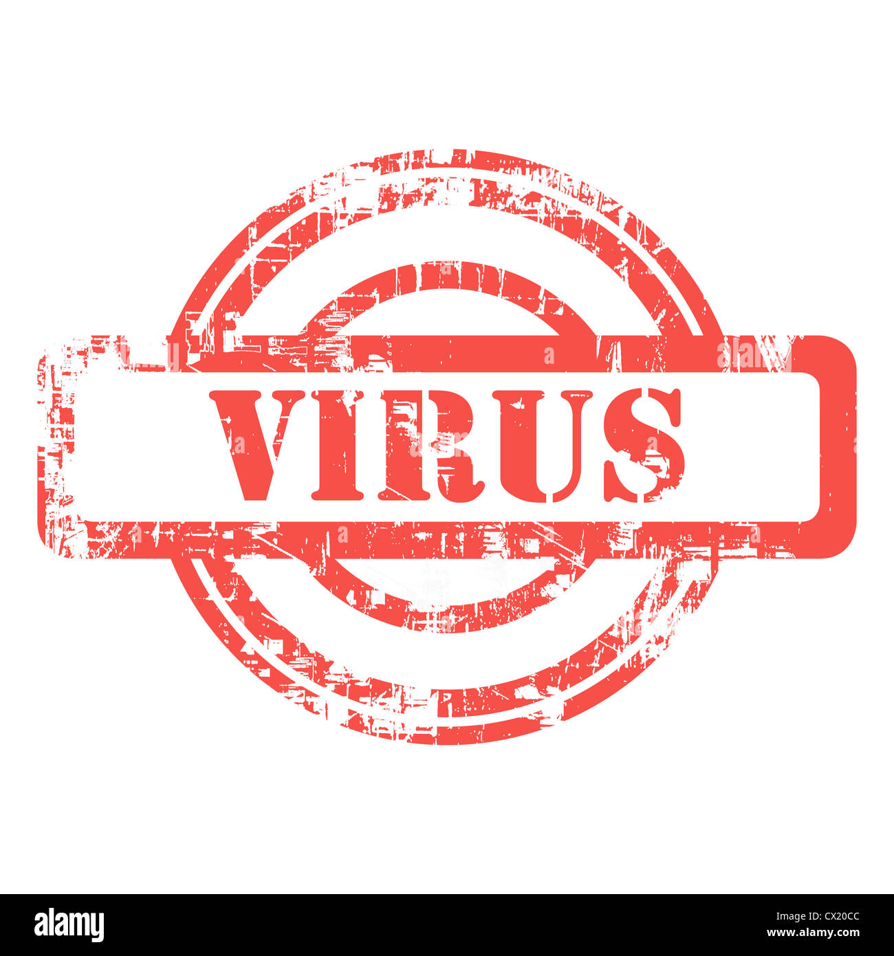 Red computer or medical virus stamp isolated on white background Stock ...