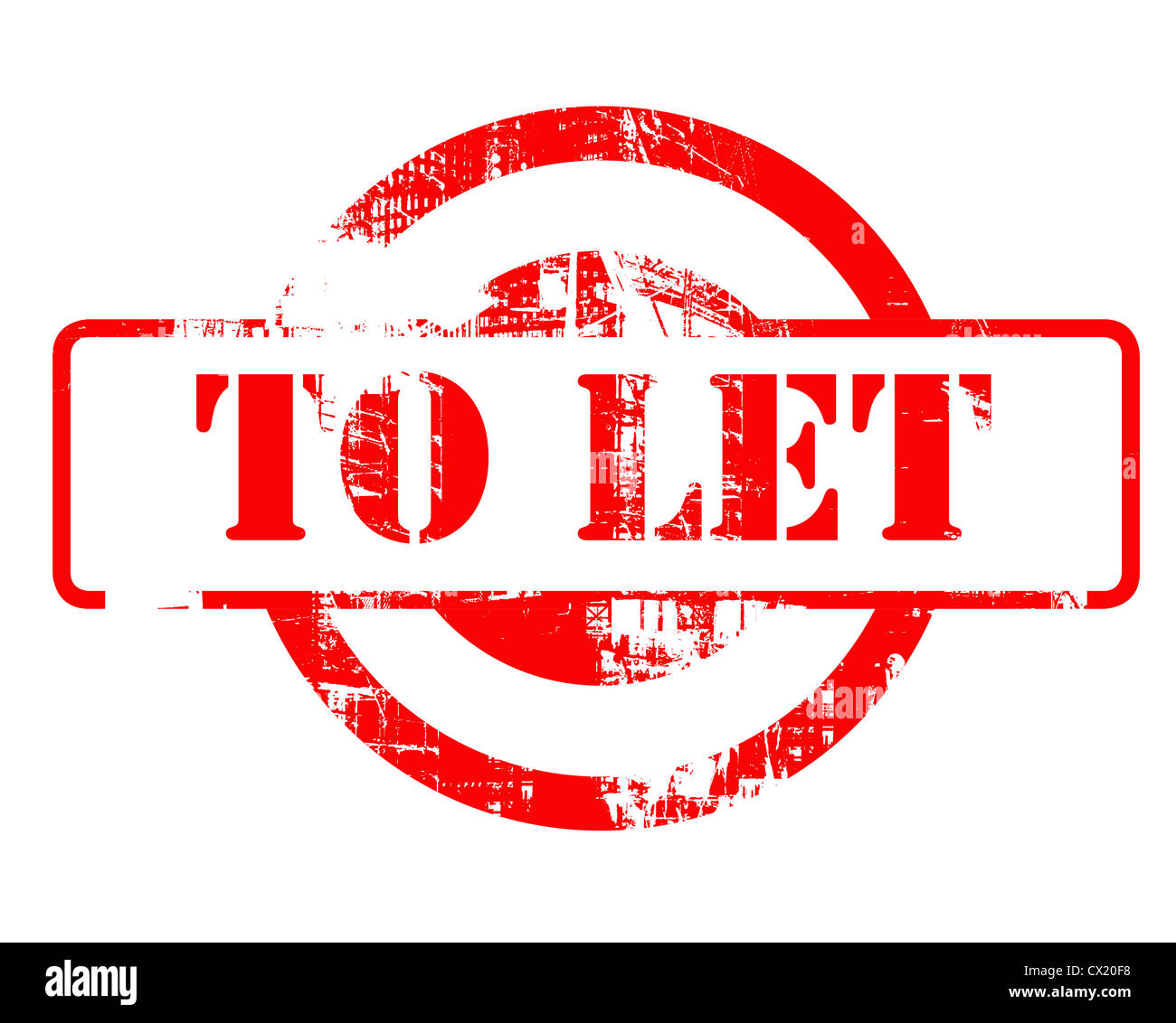To let red stamp with copy space isolated on white background Stock ...