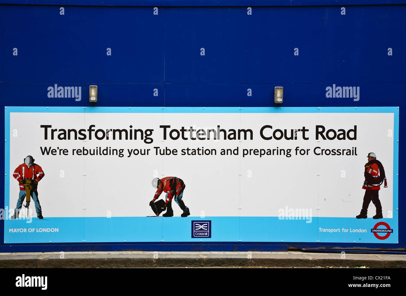 Advert for London underground work Stock Photo - Alamy