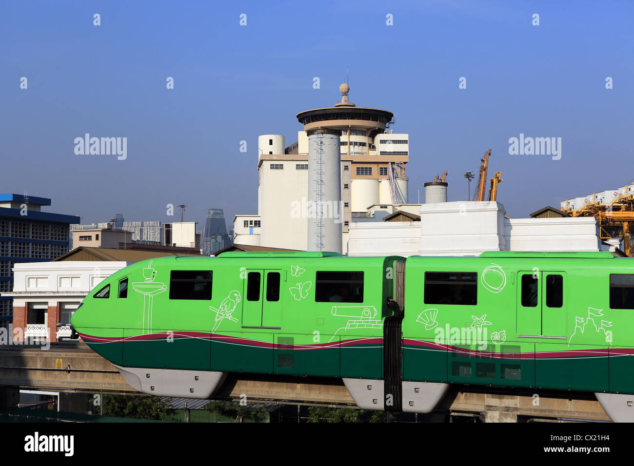 Sentosa Express Monorail at Harbourfront in Singapore Stock Photo - Alamy