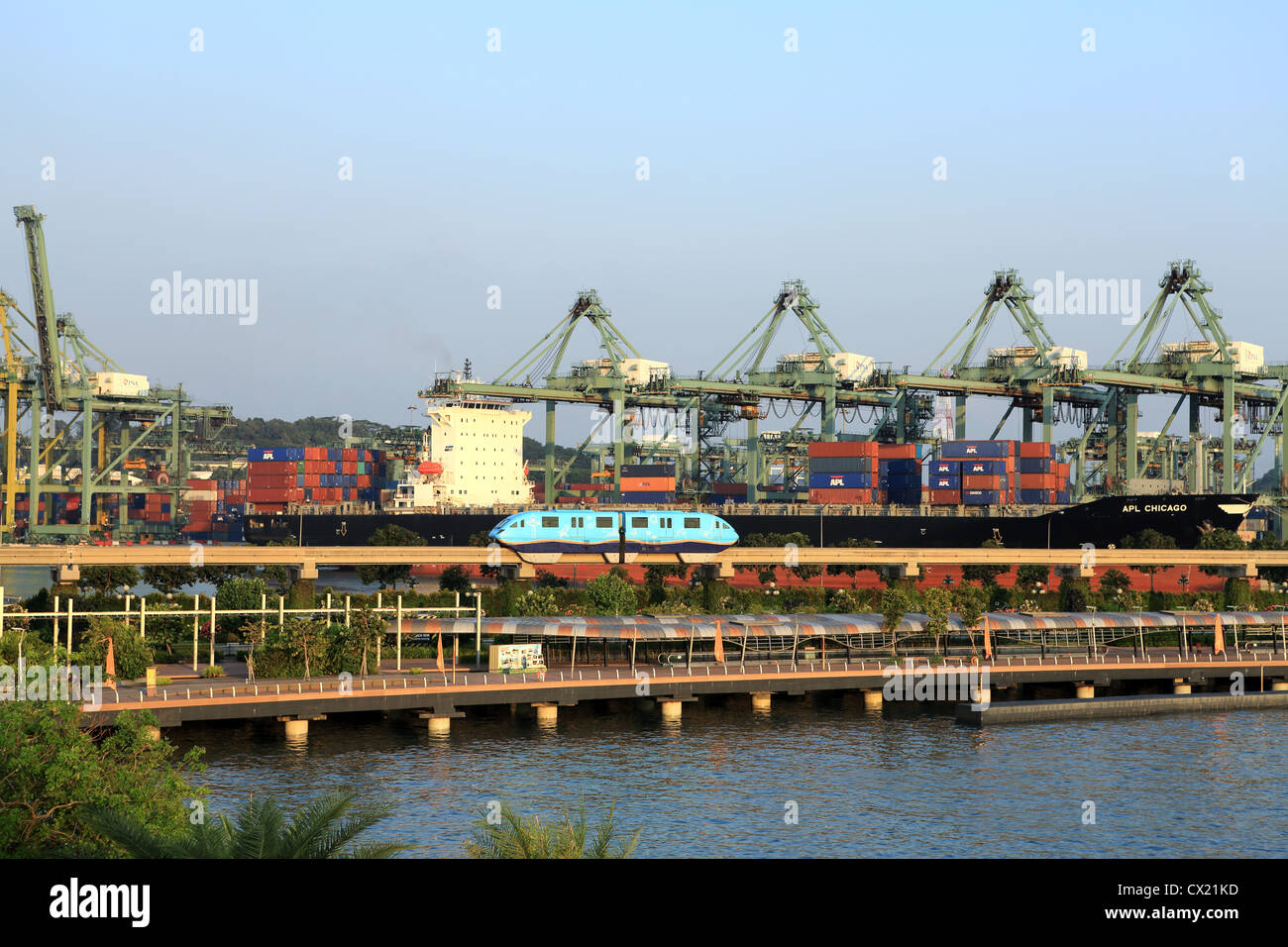 Sentosa Express Monorail at Harbourfront in Singapore Stock Photo - Alamy