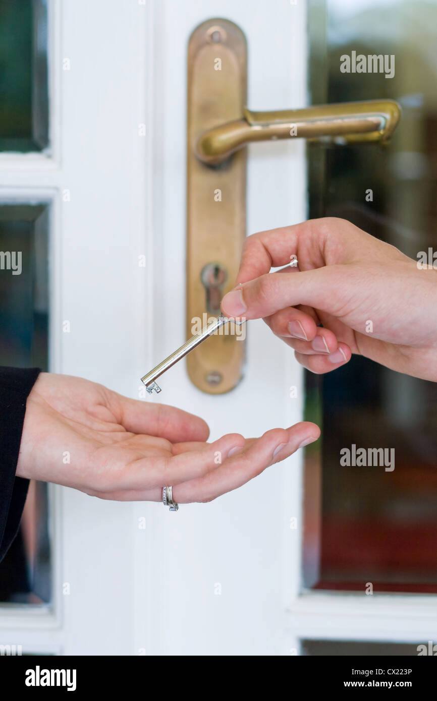 handing over the house key Stock Photo - Alamy