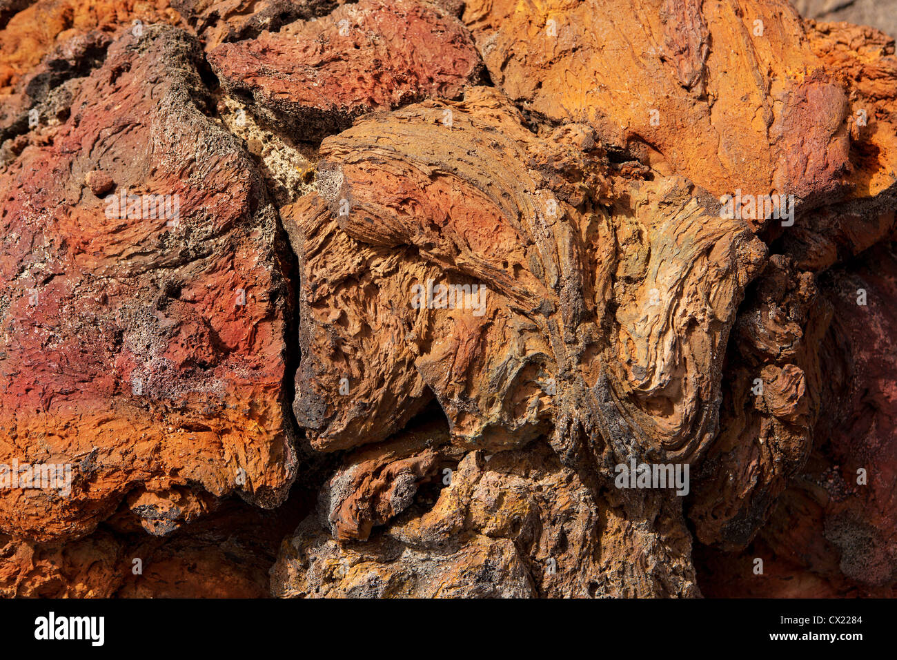 Lanzarote lava stone red rusty color texture in Canary Islands Stock ...