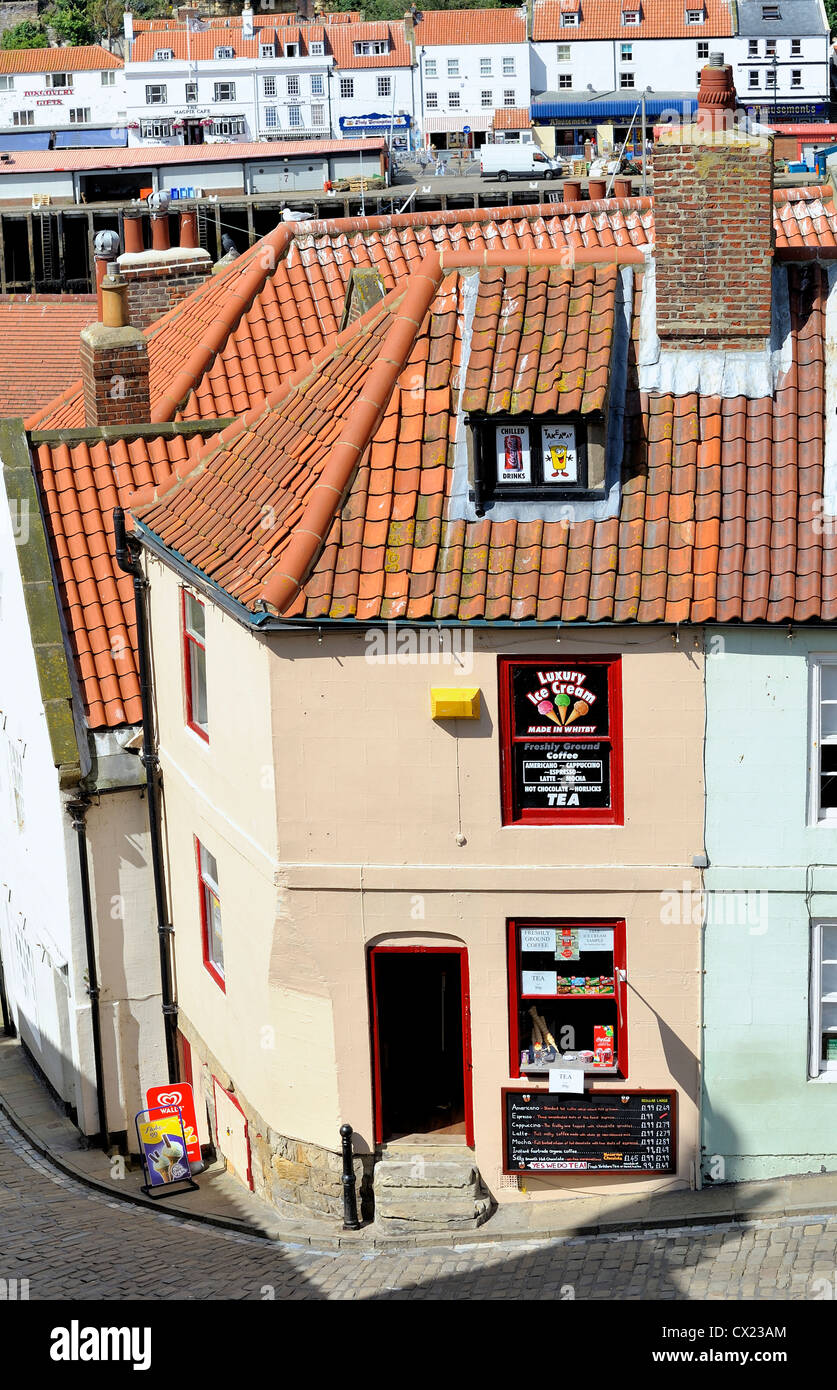 ice cream shop whitby north yorkshire england uk Stock Photo - Alamy