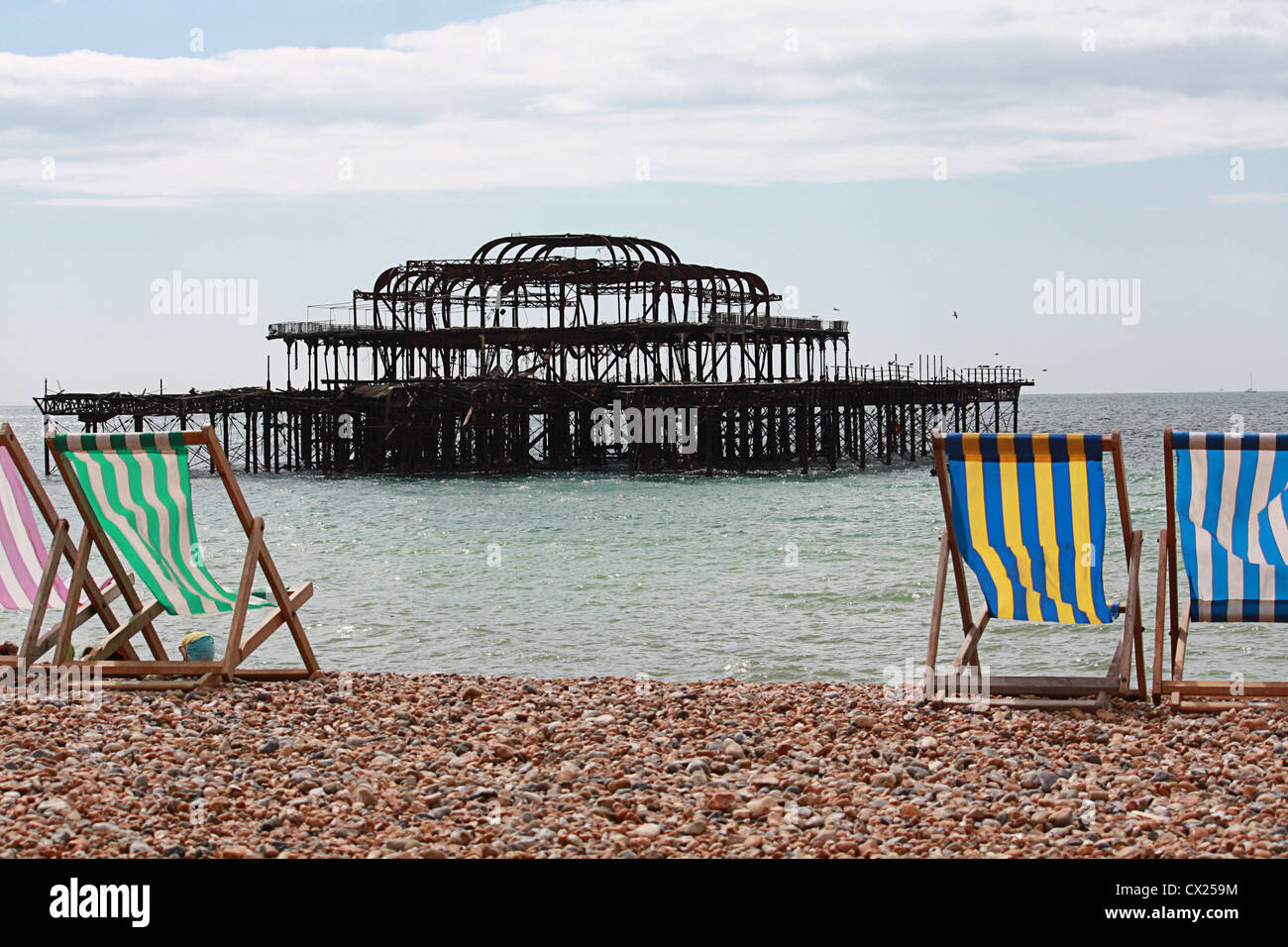 Old Brighton Pier Stock Photo - Alamy