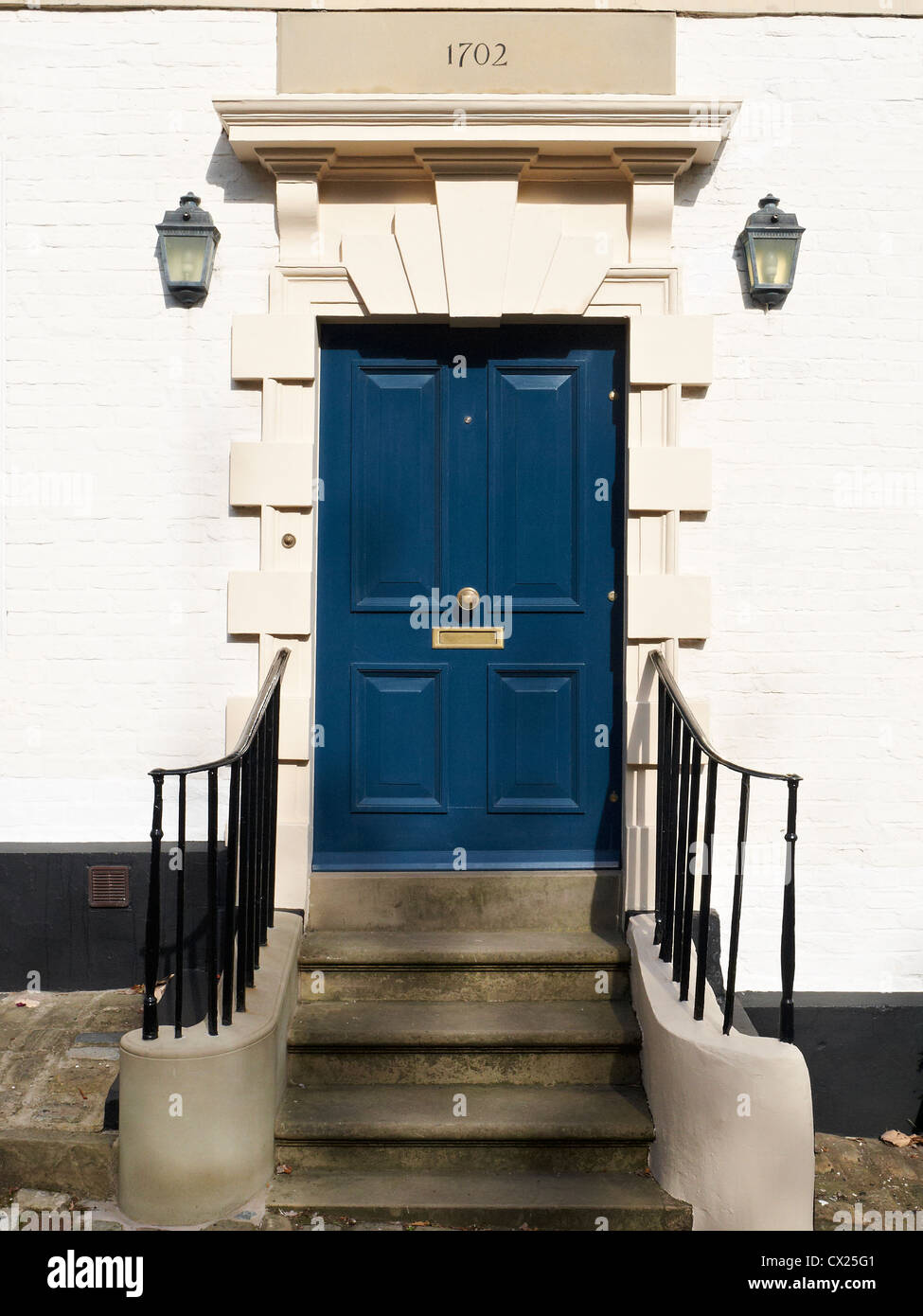 Victorian entrance with steps in Knutsford UK Stock Photo - Alamy