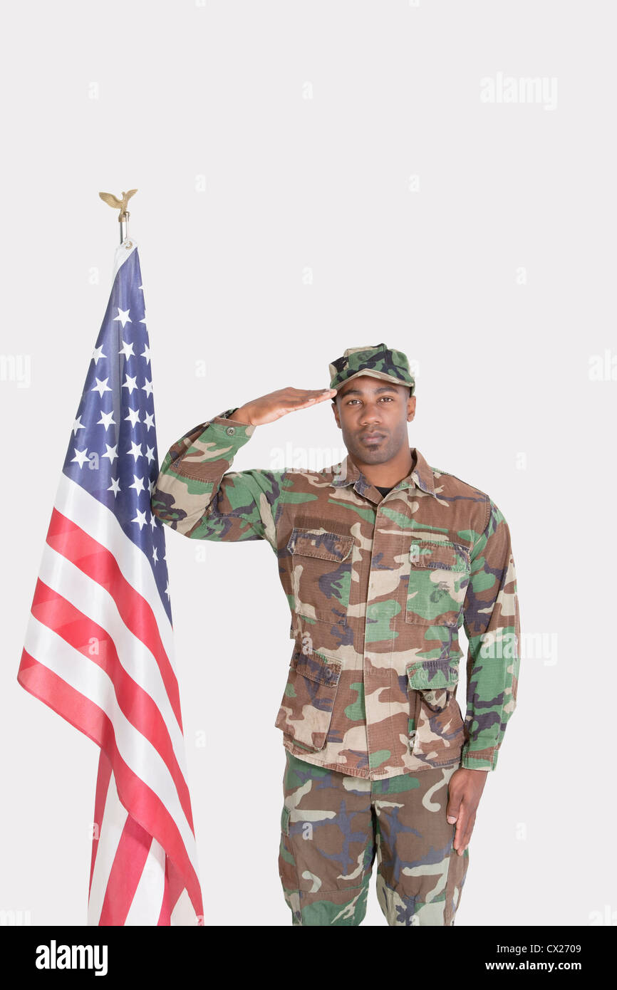 National flag standing uniform saluting hi-res stock photography and ...