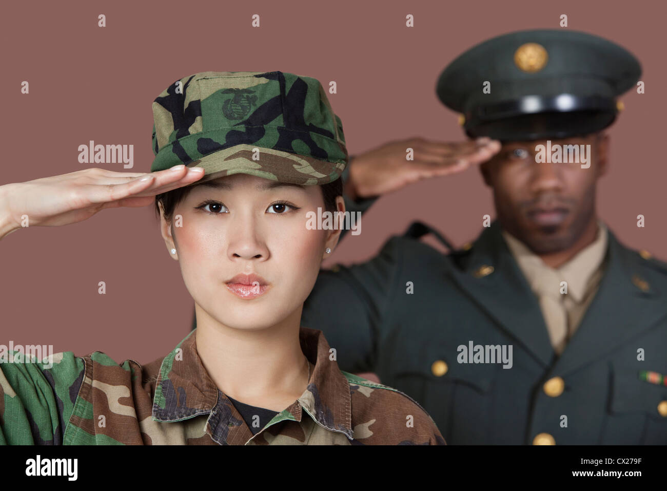 Army officer saluting hi-res stock photography and images - Alamy
