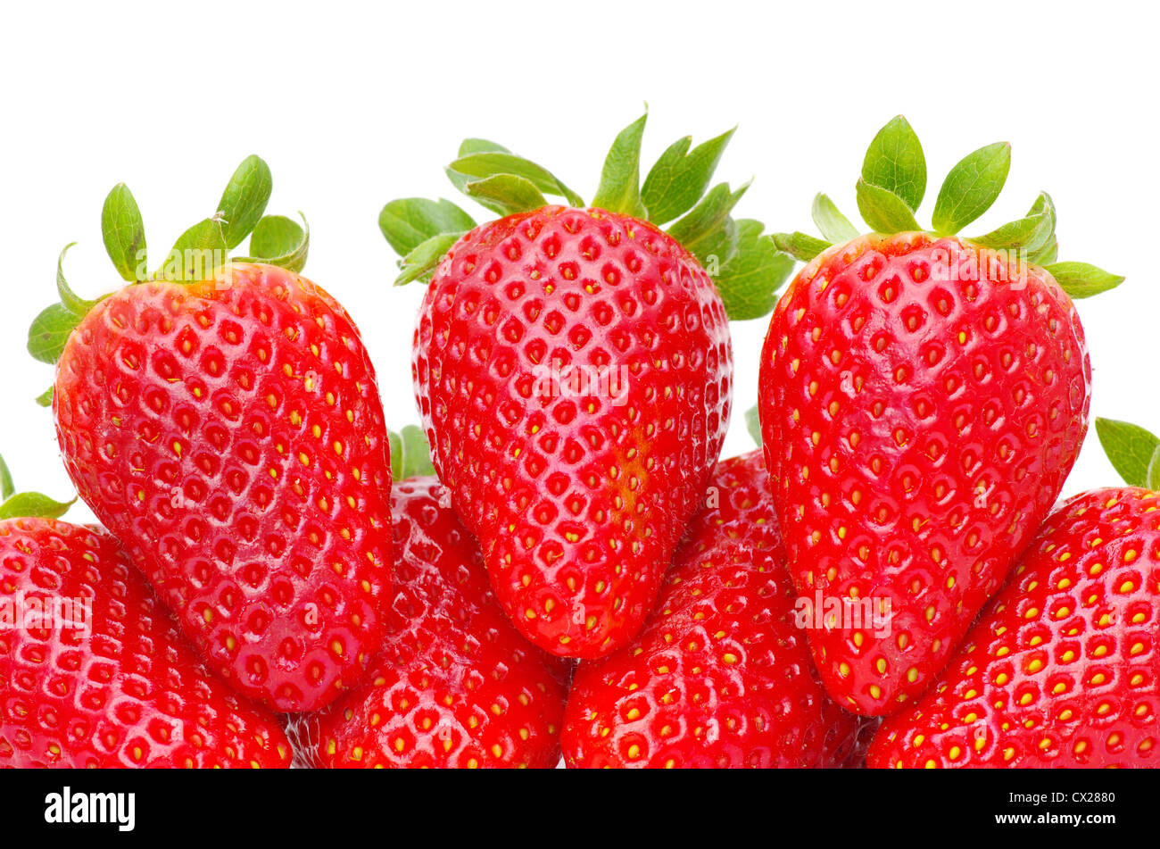 Beautiful strawberries isolated on white Stock Photo - Alamy