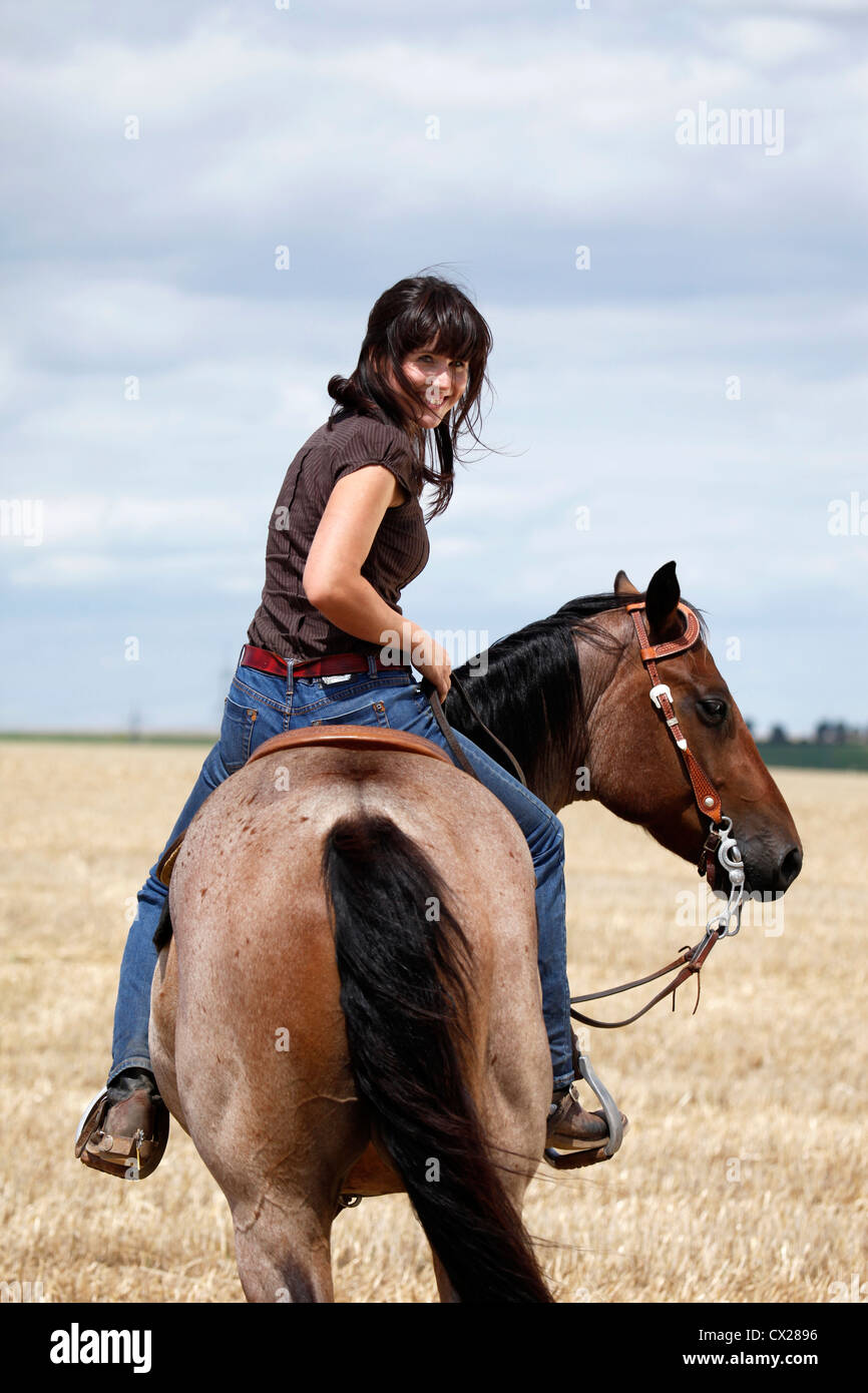 western riding horsewoman Stock Photo - Alamy