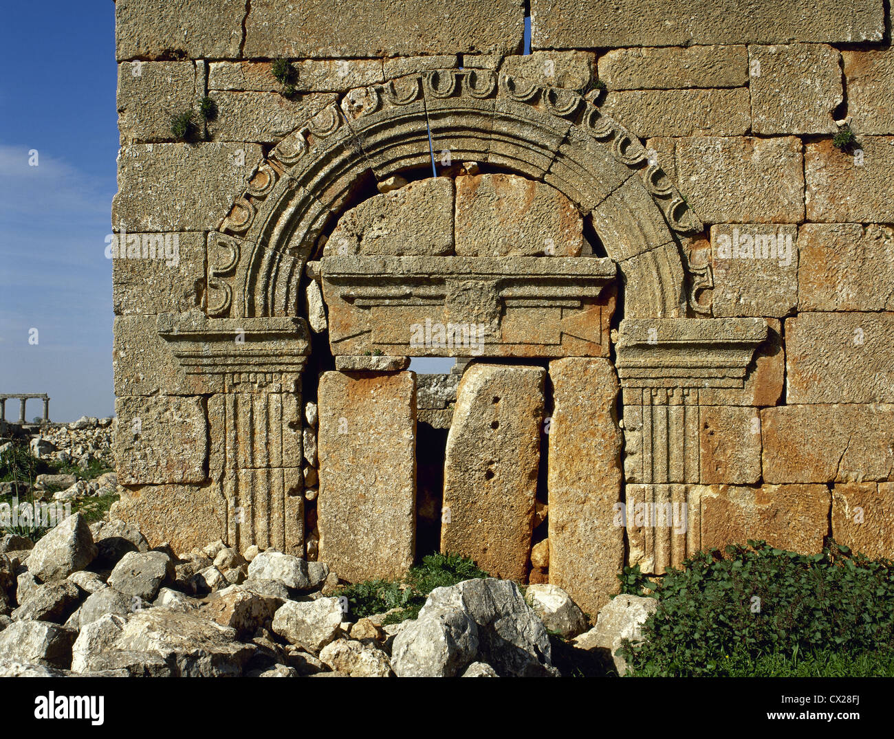 Byzantine Art. Syria. Rueiha. Dead towns. Arc detail. Middle East. Asia ...