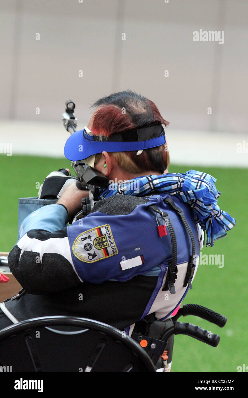 Norbert Gau of Germany in the Men's R1-10m Air Rifle Standing SH1 ...