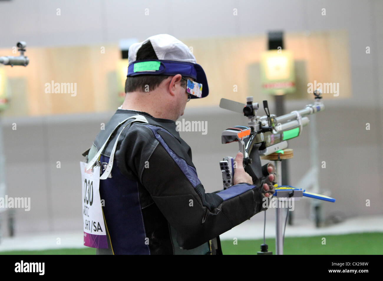 Carlos Garletti Brazil in the Men's R1-10m Air Rifle Standing SH1 ...