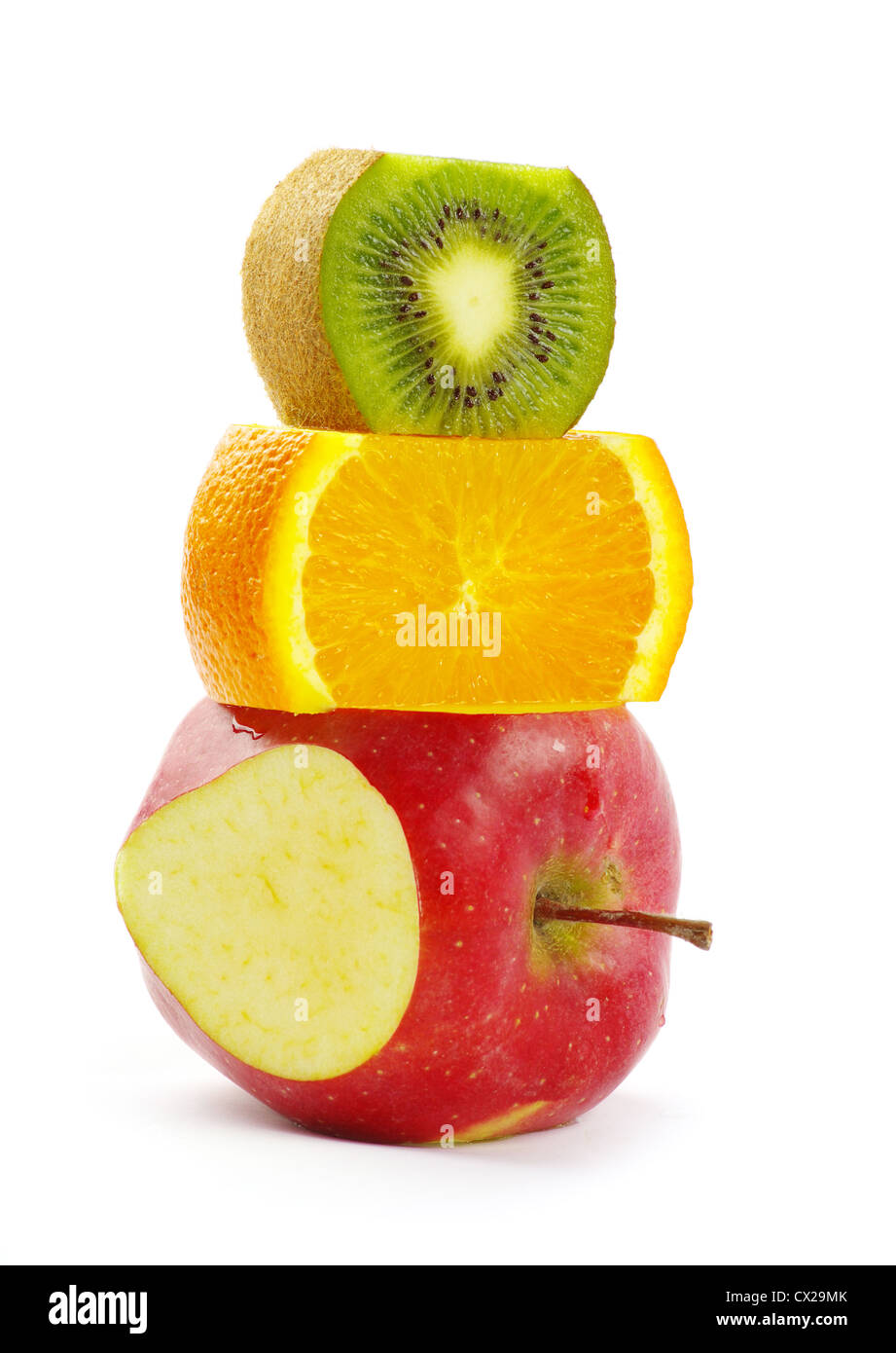 mixed fruit isolated on white Stock Photo - Alamy