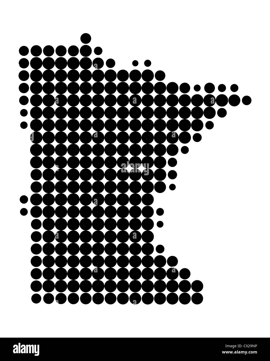 Map of Minnesota Stock Photo - Alamy