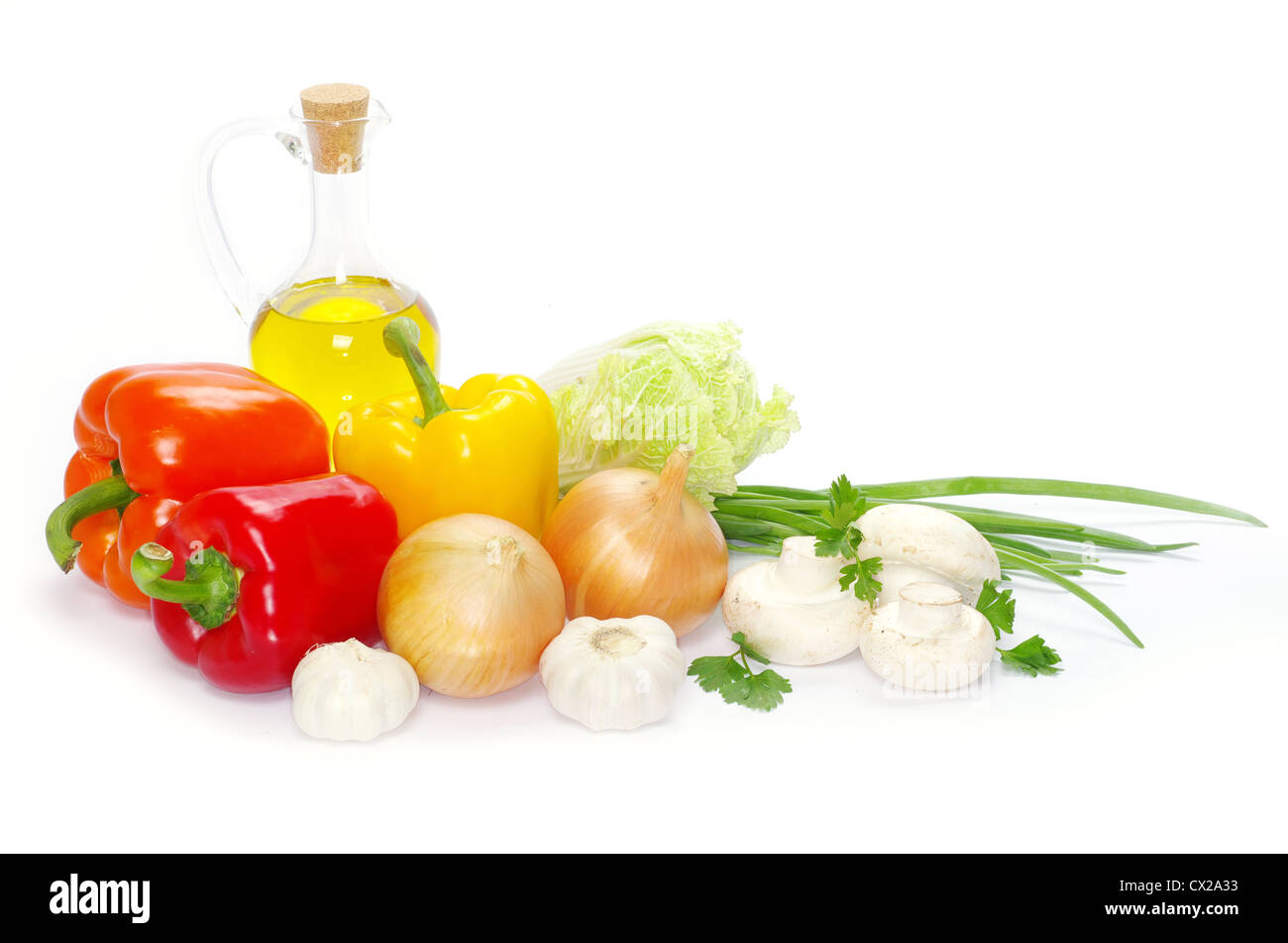 food ingredients isolated on white background Stock Photo - Alamy
