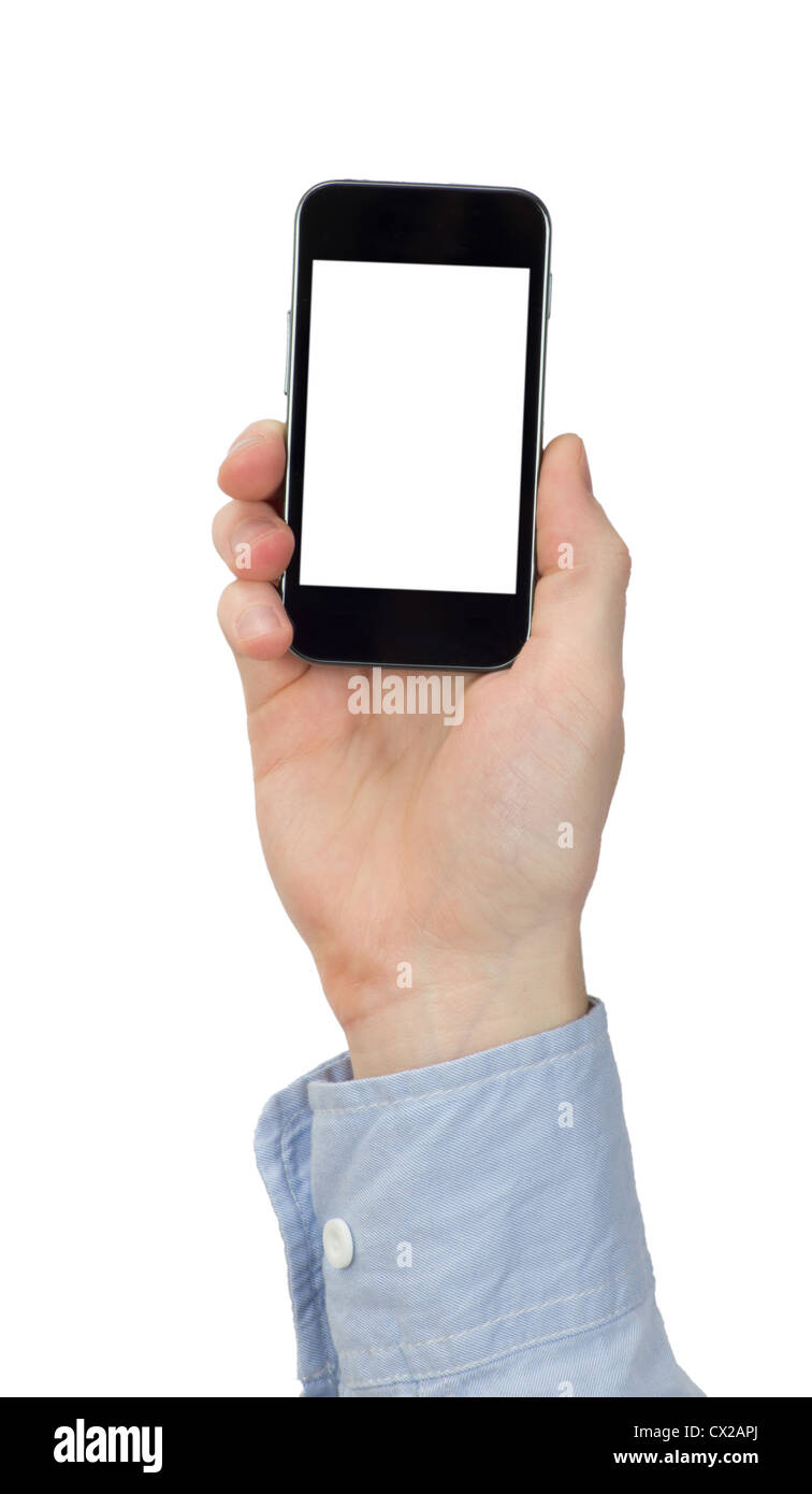 a hands holding a mobile phone for support Stock Photo - Alamy