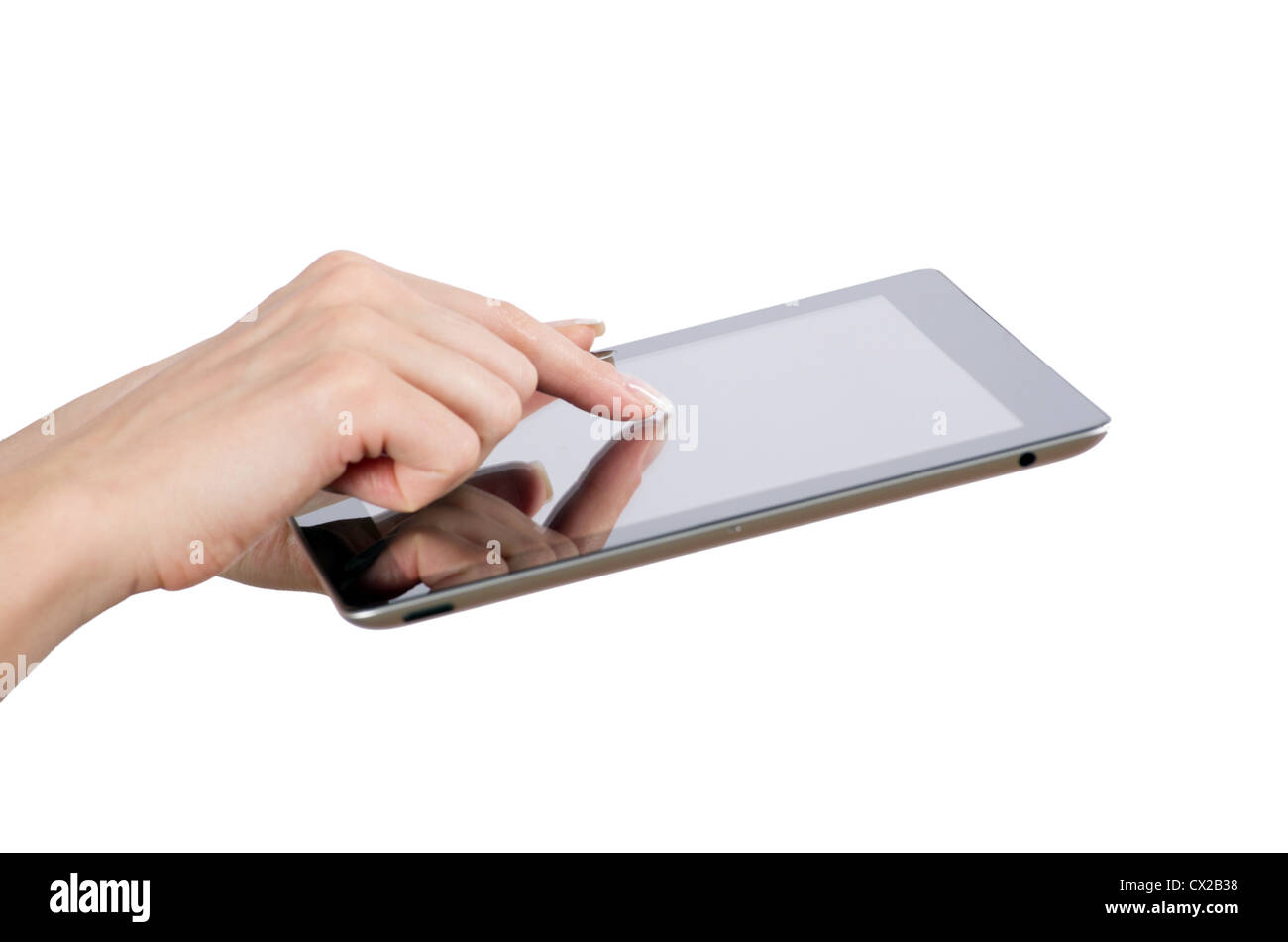 tablet computer in a hands Stock Photo - Alamy
