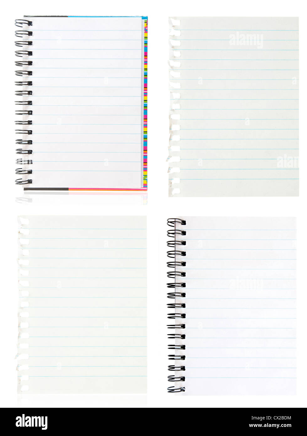 A page ripped off from the notebook Stock Photo - Alamy