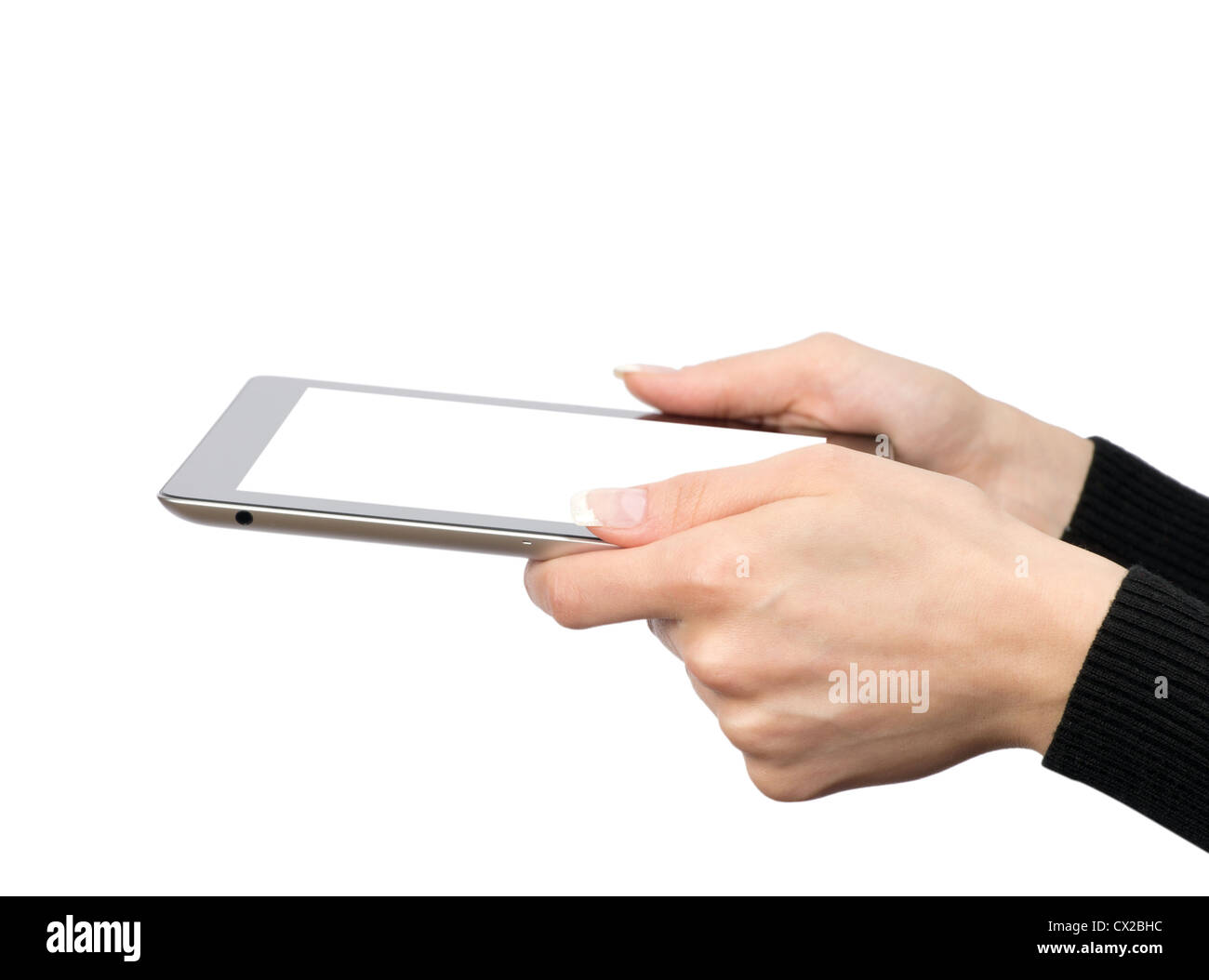 tablet computer in a hands Stock Photo - Alamy
