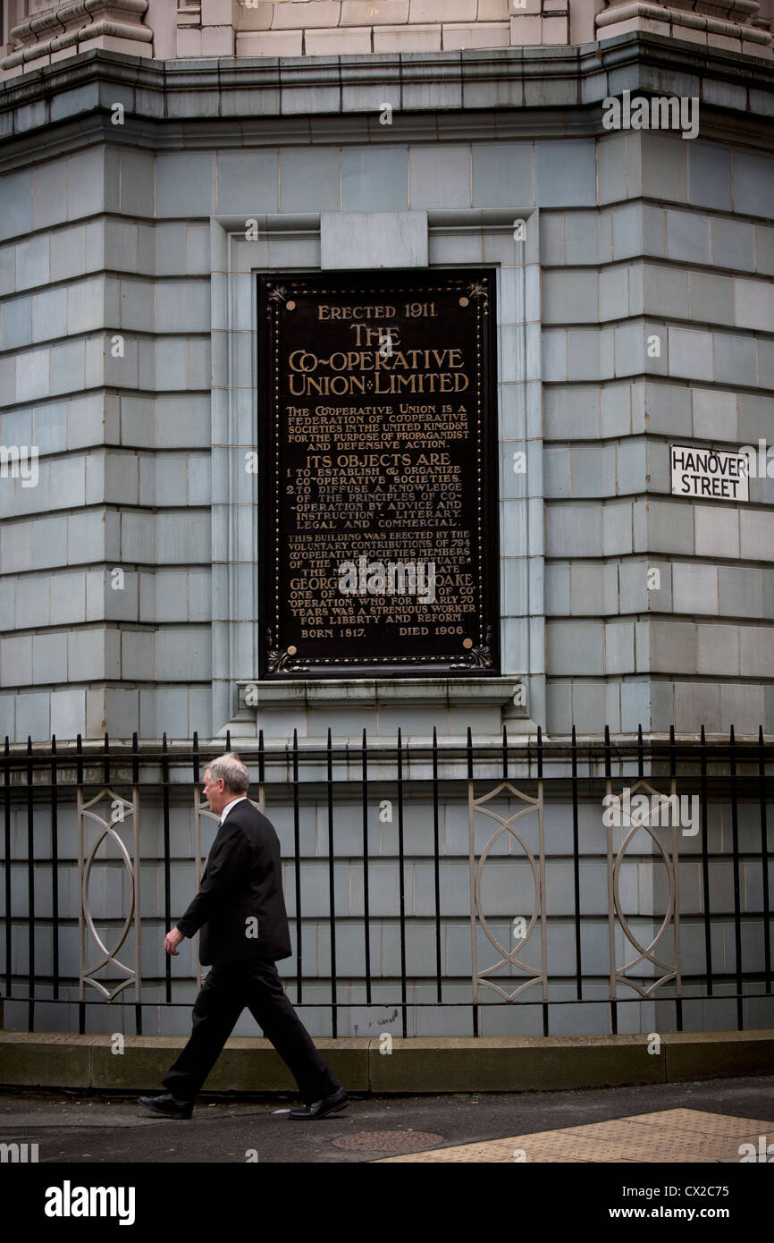 Manchester UK coop plaque The Co-operative Union Limited Stock Photo ...