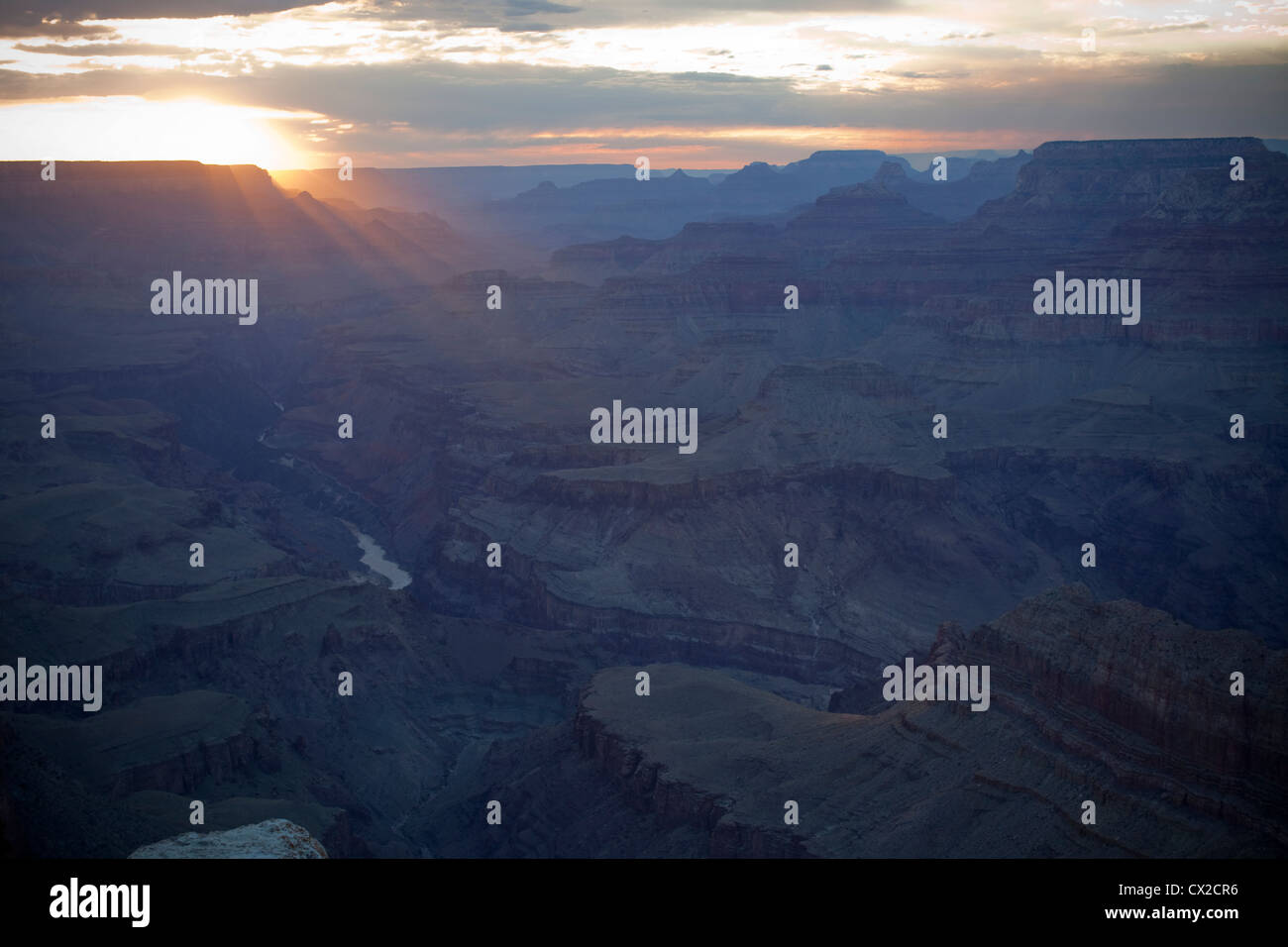 Sunset, Grand Canyon, Arizona, USA Stock Photo - Alamy