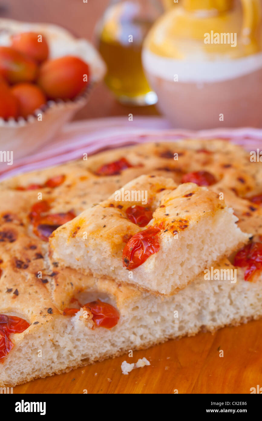 Delicious typical focaccia bread from south of italy Stock Photo - Alamy