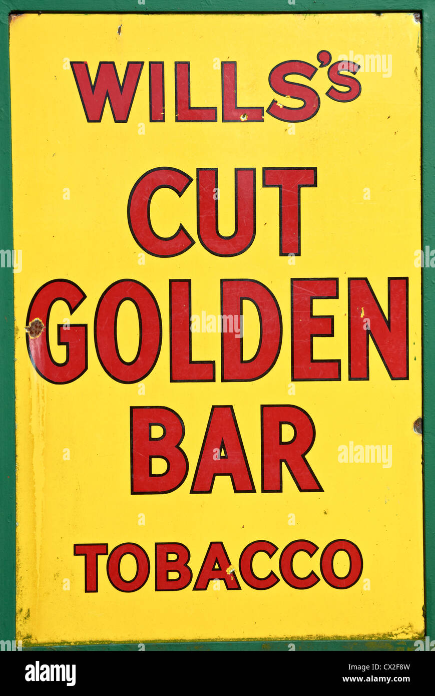 Enamel advertising sign typical of those used from the 1890's to 1950's ...