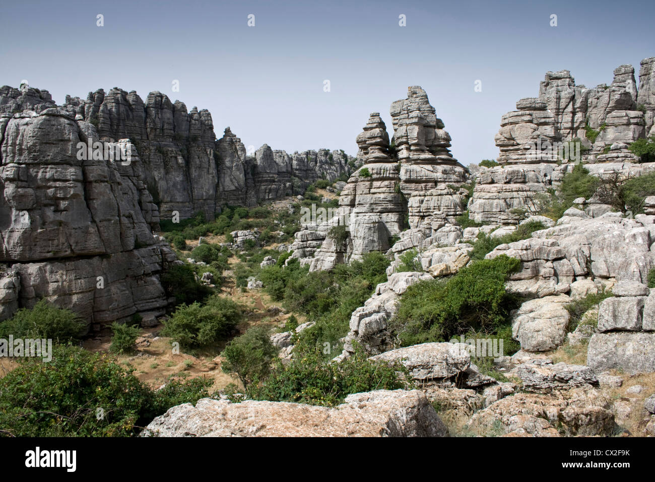 Rock formations in El Torcal Nature Reserve Antequera Malaga Spain ...