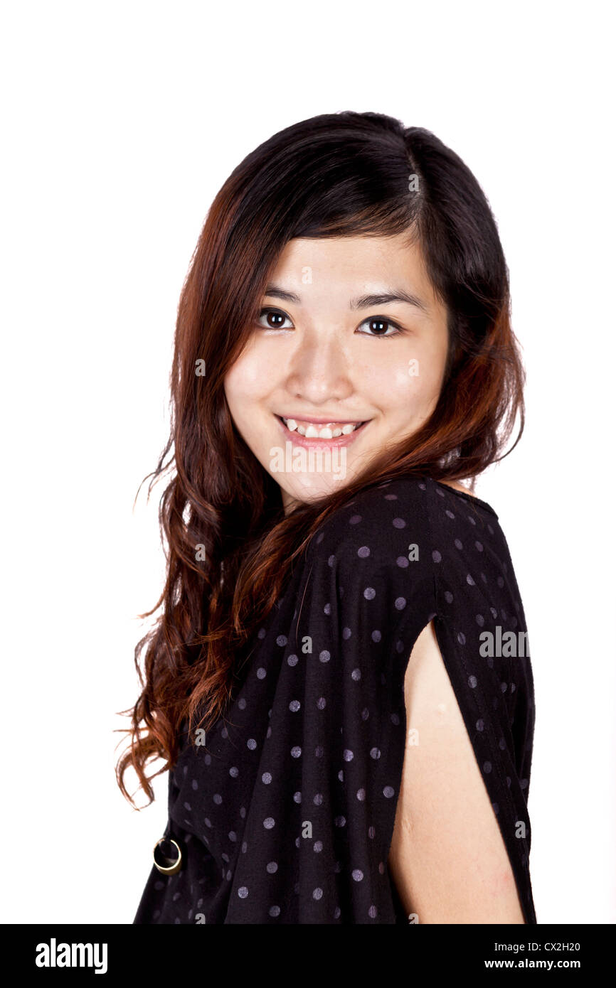 Asian woman with smile Stock Photo - Alamy
