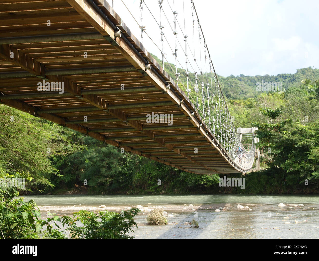 A close up of a suspension bridge Stock Photo - Alamy