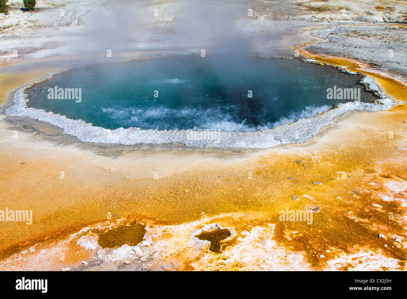 Geothermal Pool in Yellowstone National Park near Old Faithful Stock ...