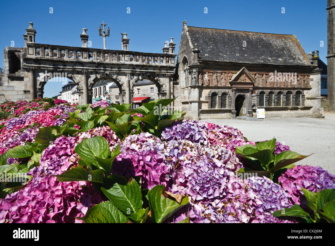 The Ossuary and Triumphal Arch, Sizun, Finistère Brittany, France Stock ...
