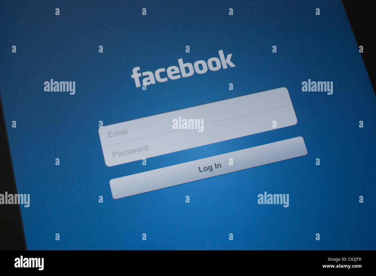Facebook log in page on hi-res stock photography and images - Alamy