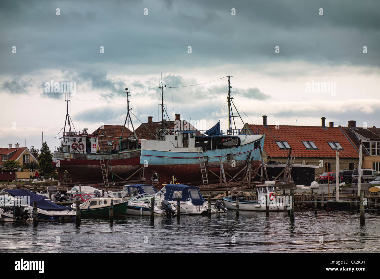 The old harbour in Kerteminde, Denmark Stock Photo - Alamy