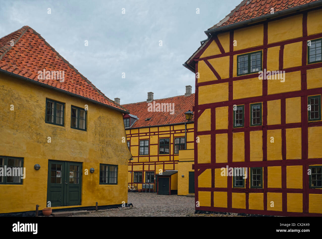 Half-timbered house in the village of Kerteminde, Denmark Stock Photo ...