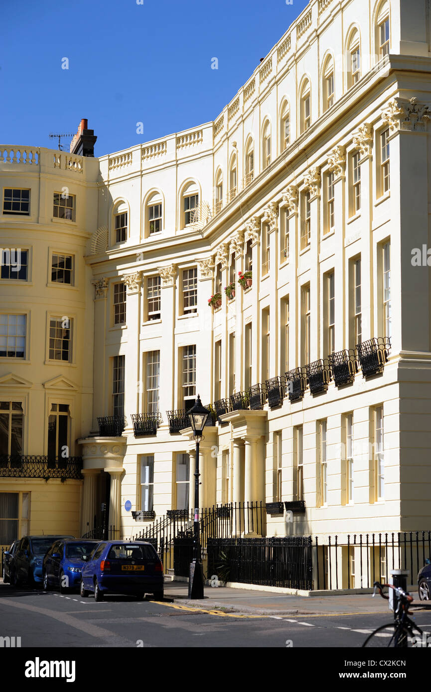 Regency style properties at Brunswick Square Brighton UK with early ...