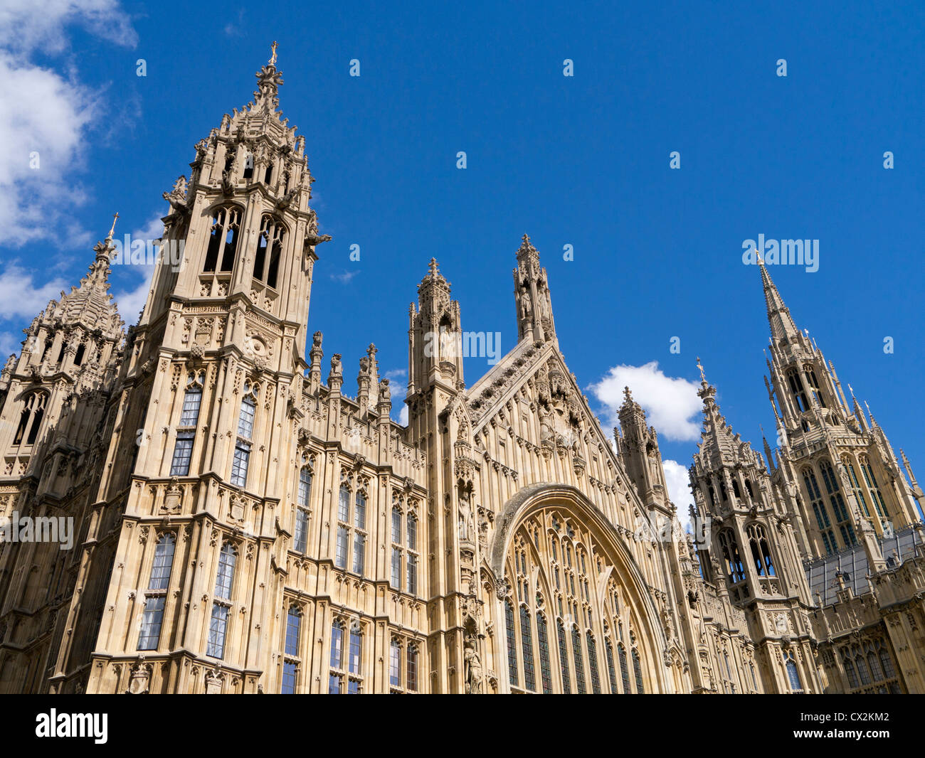 Detail of the Palace of Westminster, Houses of Parliament building in ...