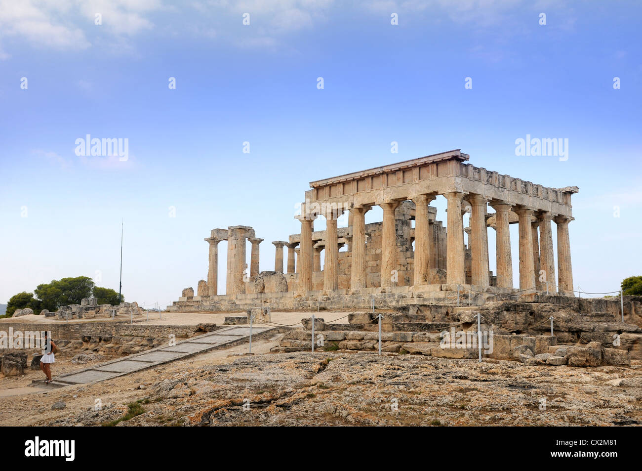 The Temple of Aphaia or Afea on the Greek island of Aegina Stock Photo ...
