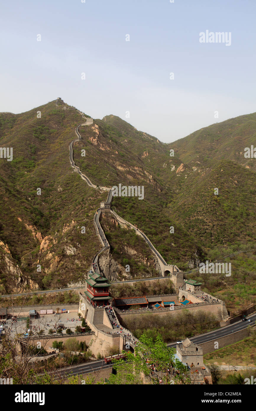 Overview of the Juyongguan pass section of the Great Wall of China ...