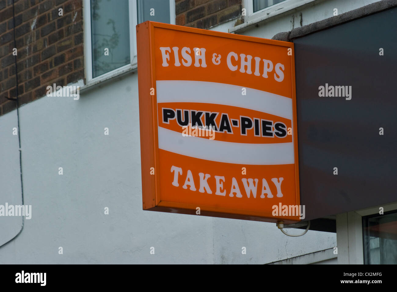 Fish and Chip Shop Sign Stock Photo - Alamy