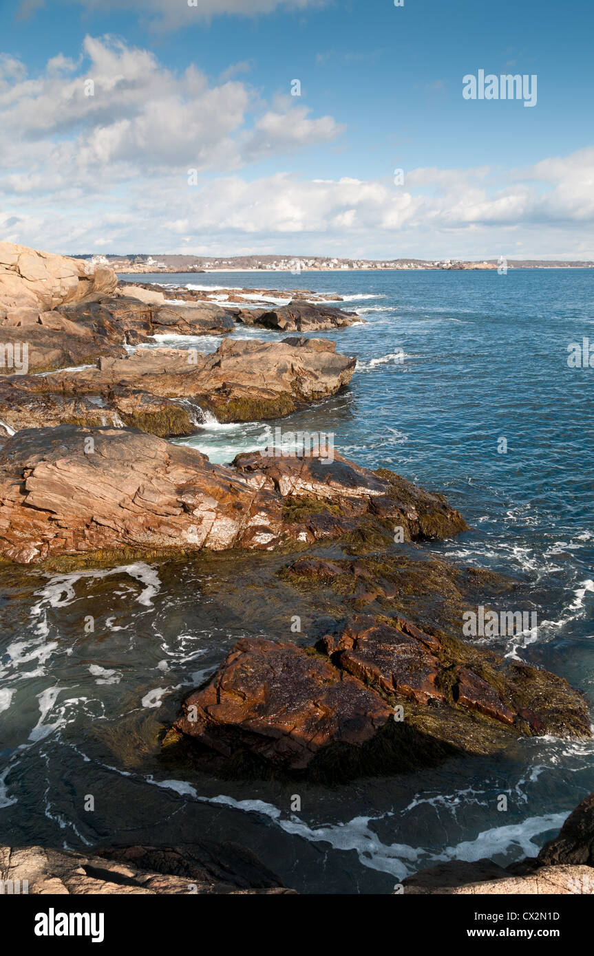 Bass Rocks on the north shore of Gloucester, Massachusetts, on Cape Ann ...