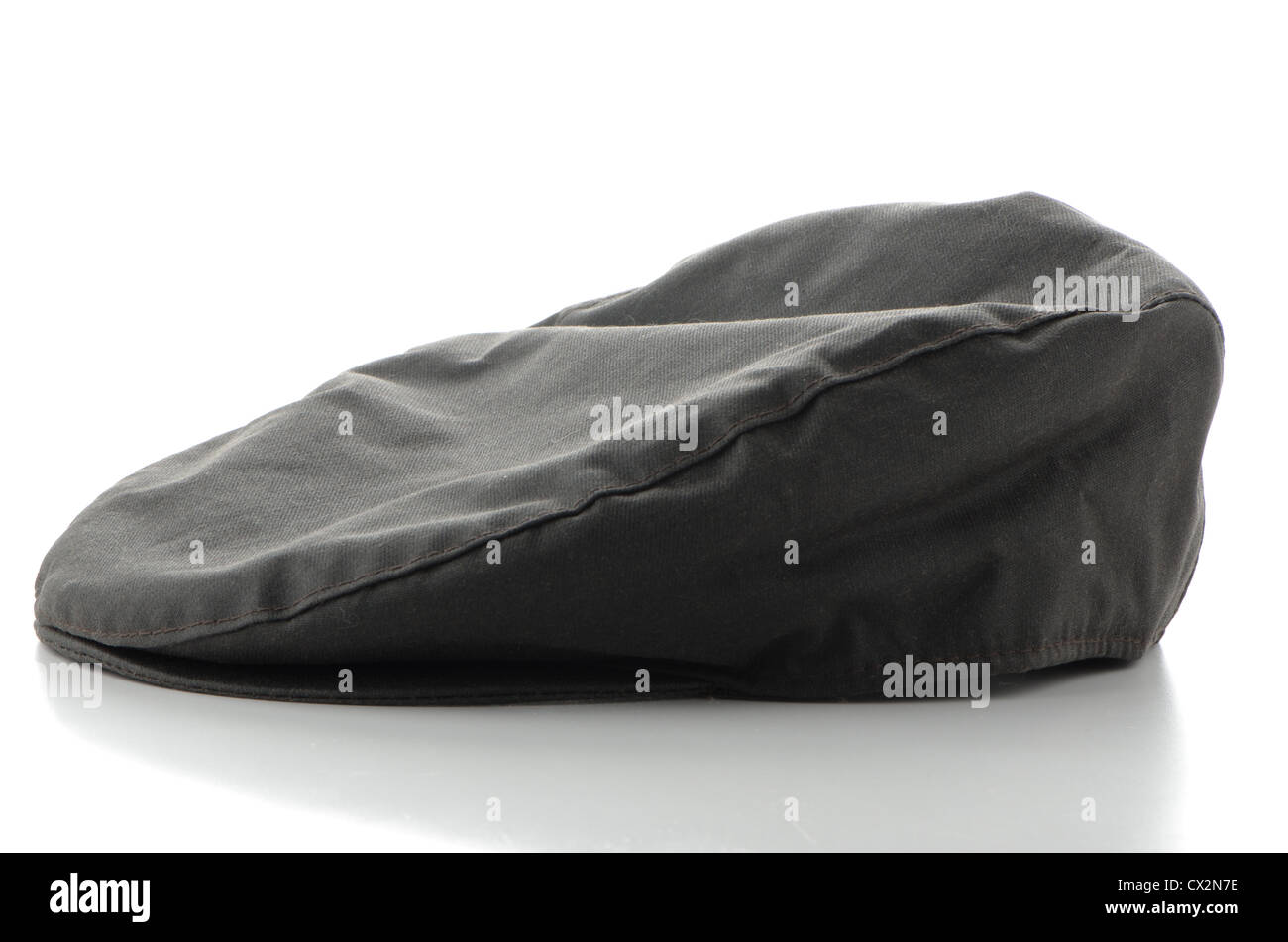 Grey stylish cap on white background Stock Photo - Alamy