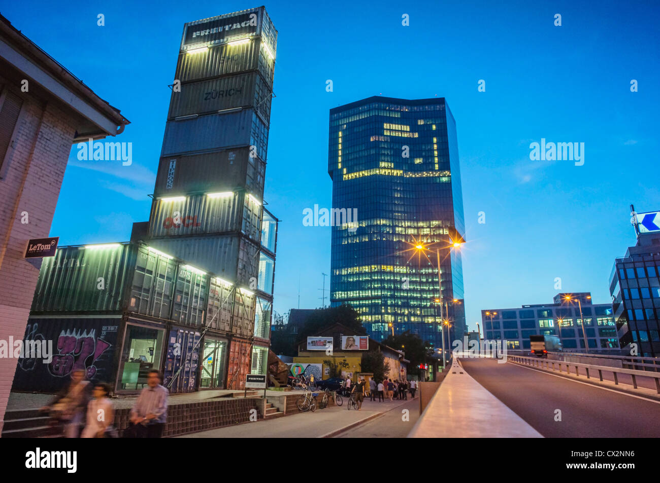 Freitag concept store, Prime tower, Kreis 5, Zurich Stock Photo - Alamy
