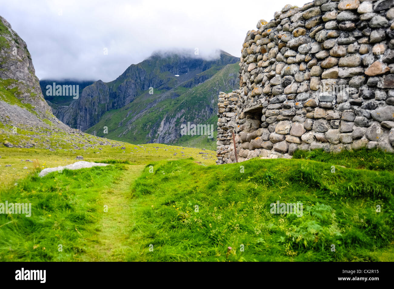 Norway, Lofoten. The fortification Borga on Eggum was a German radar ...