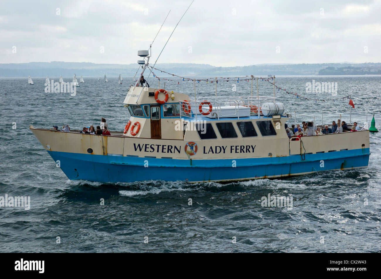 Western Lady VII Ferry returning to Torquay harbour from Brixham, Devon ...